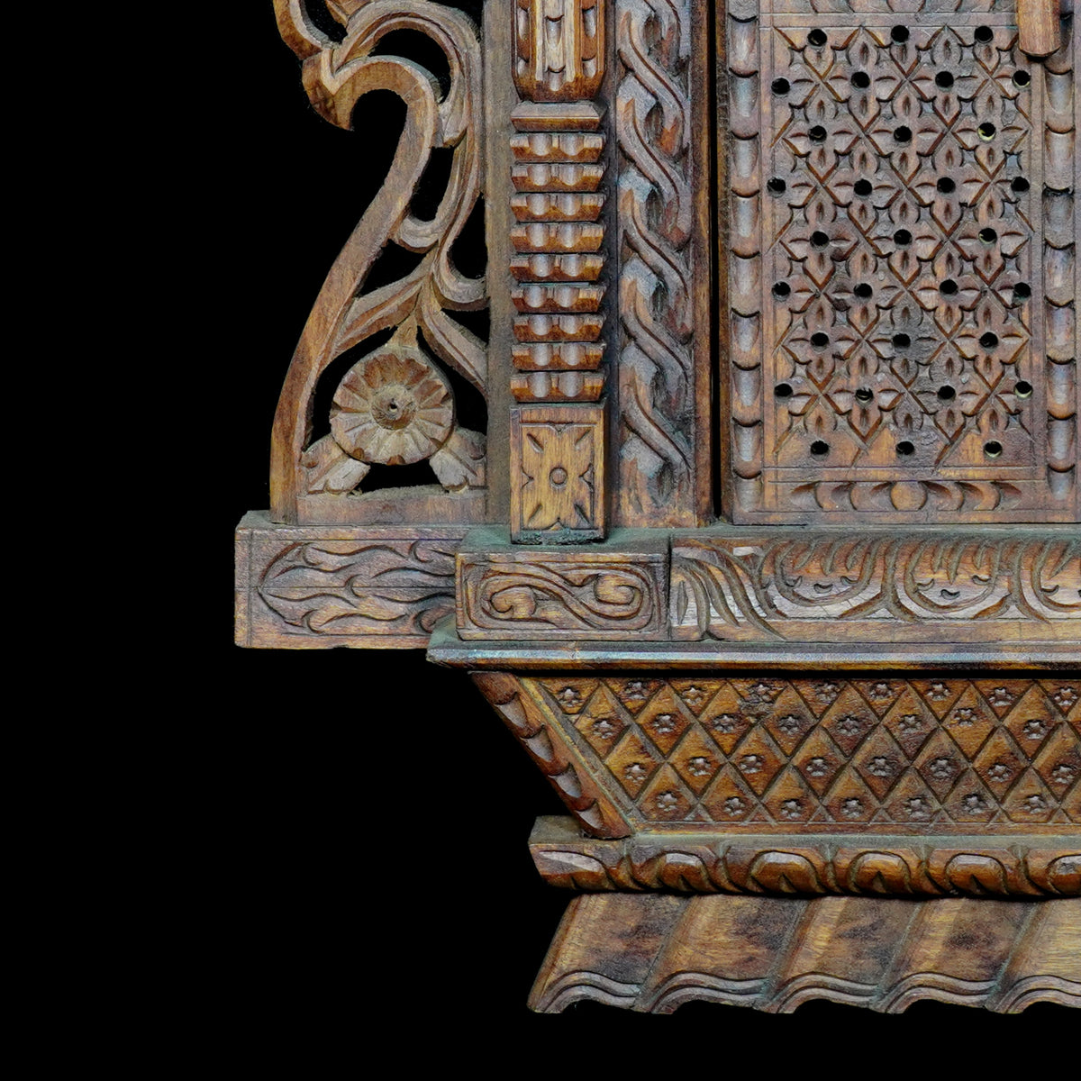 Sacred Wooden Temple Window with Doors (Sadha Khapa)